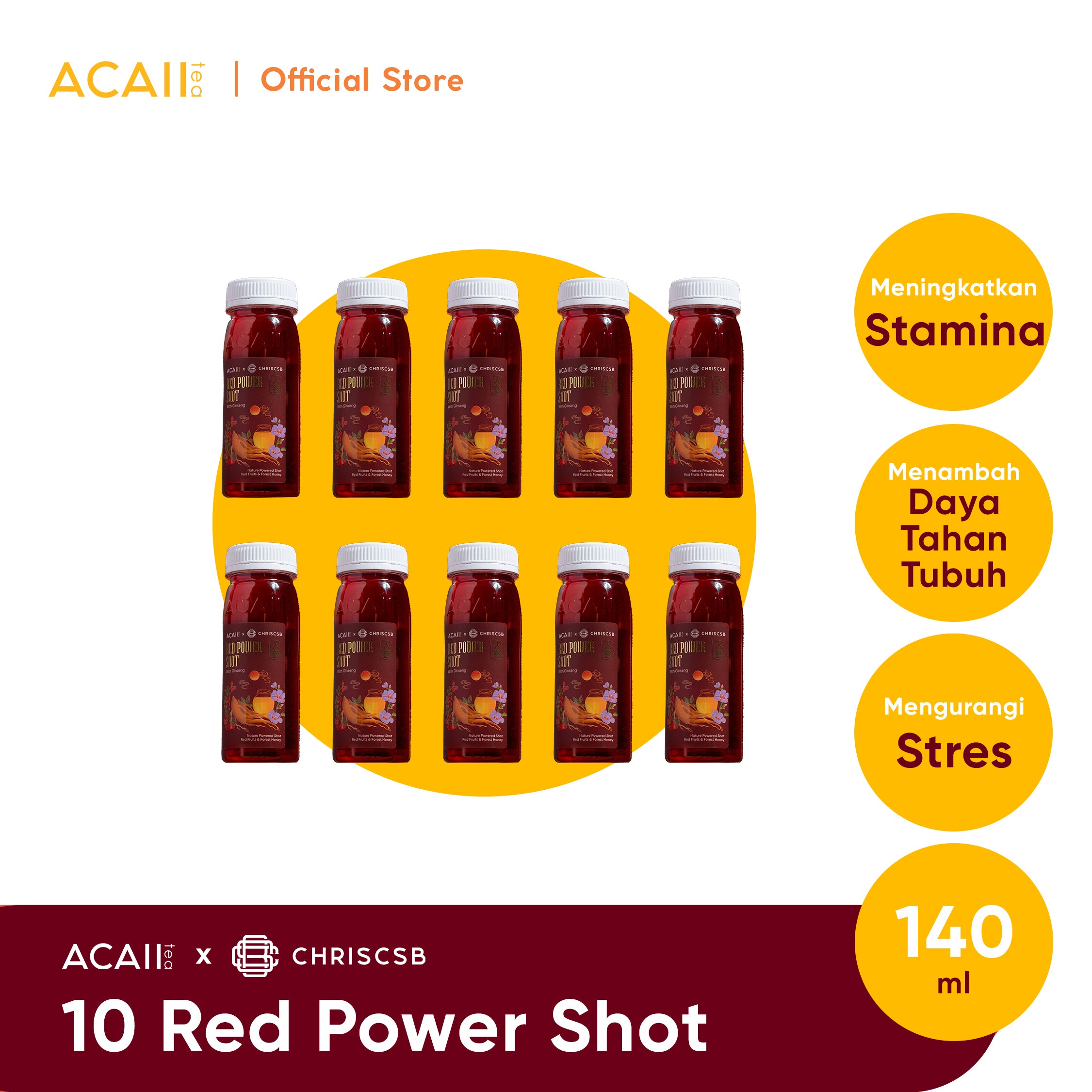 10 Red Power Shot – Acaii Tea
