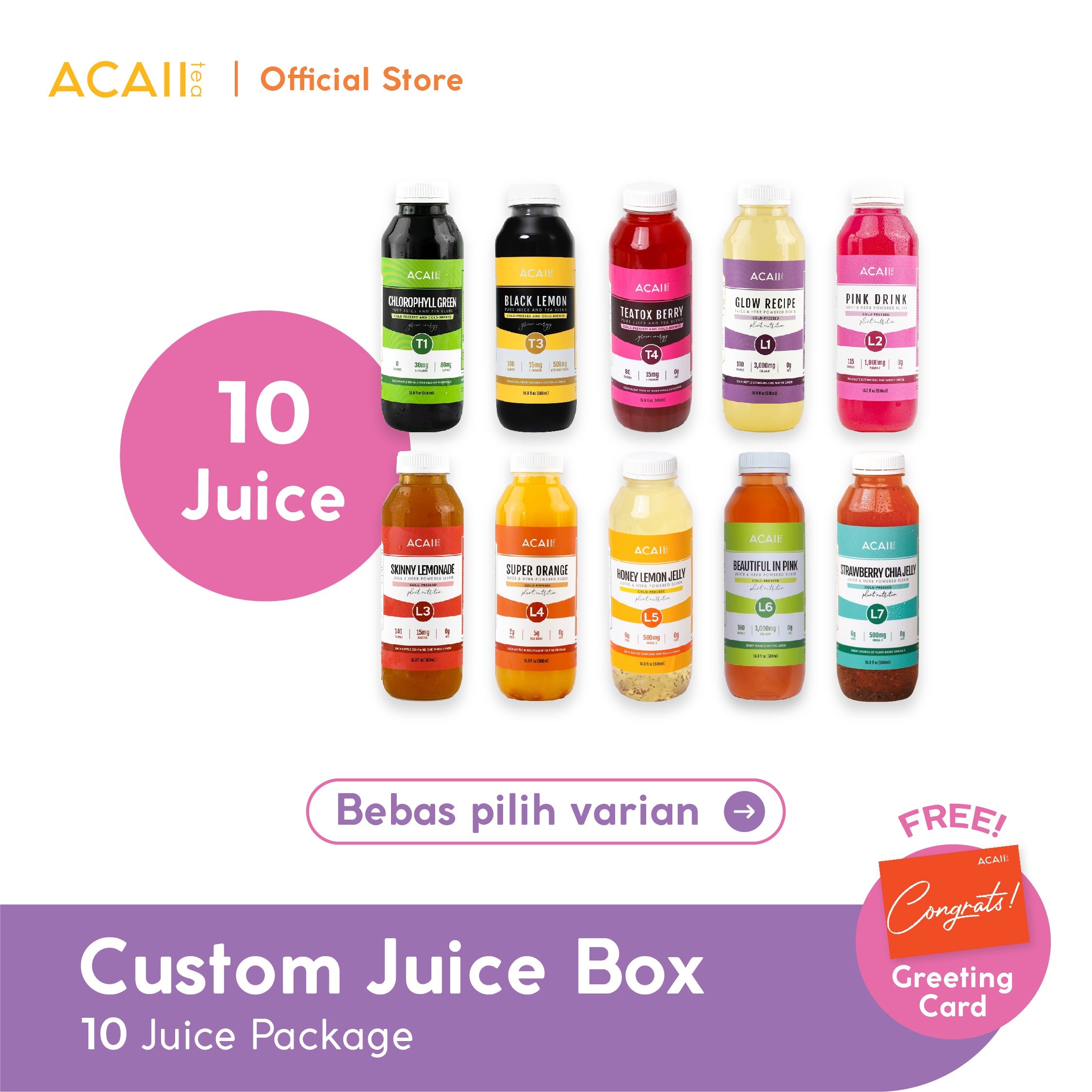 10 Custom Juice – Acaii Tea
