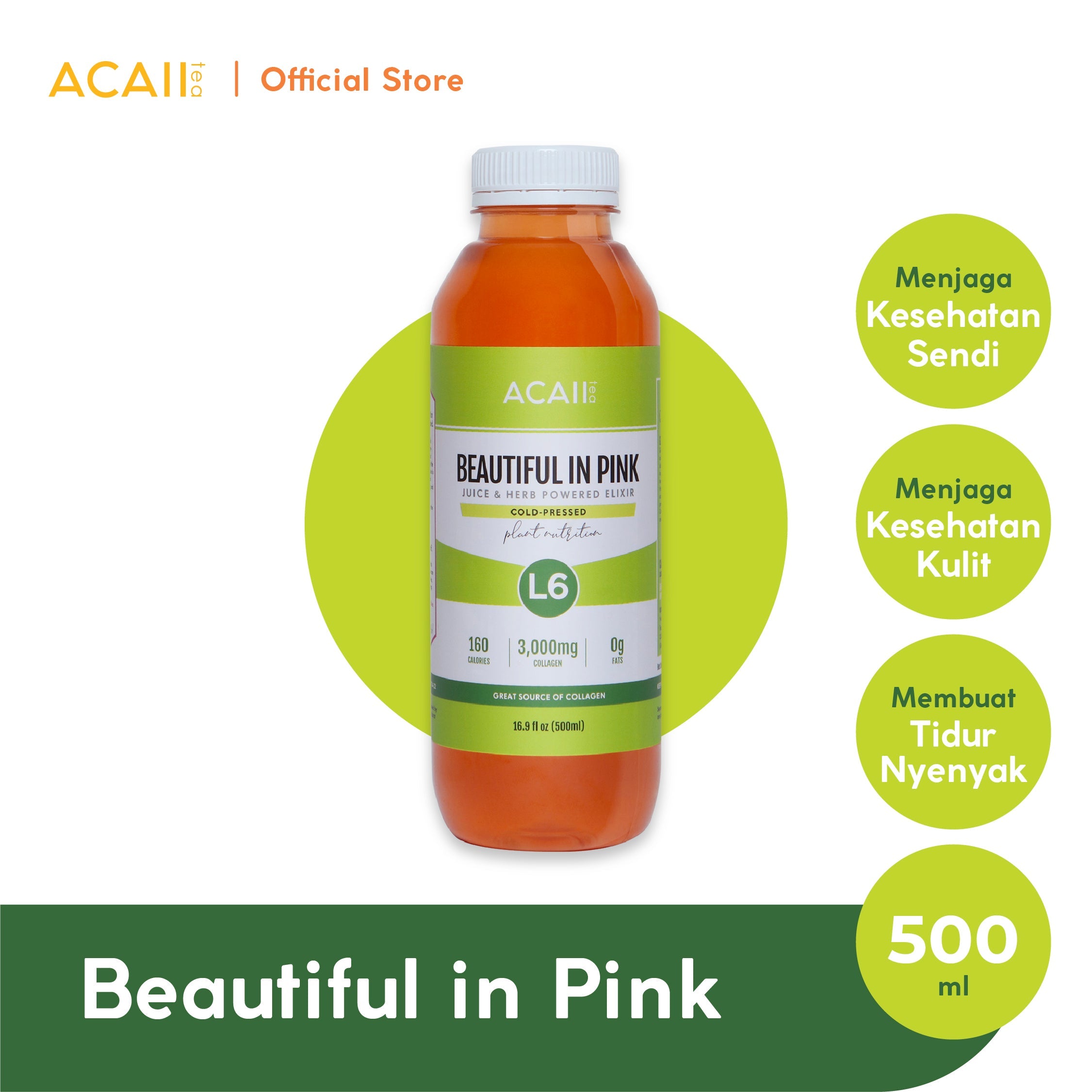 L6 Beautiful In Pink 500ml – Acaii Tea
