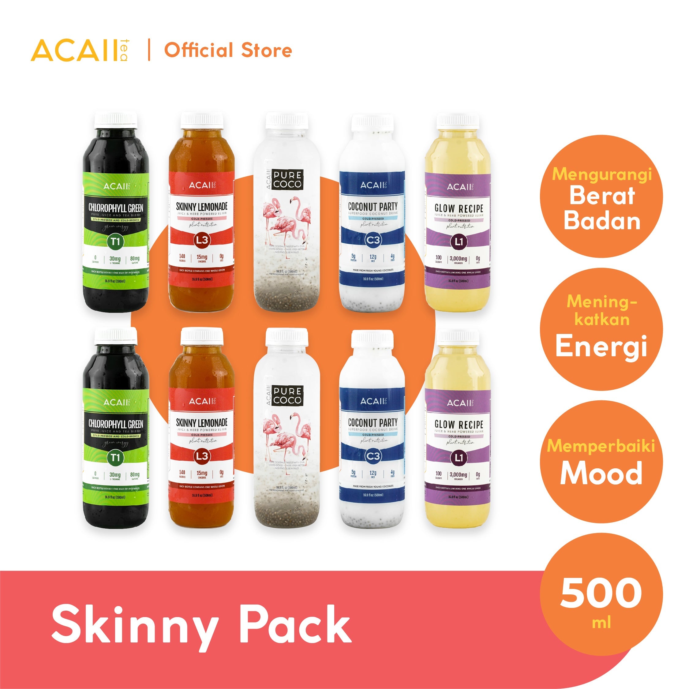 Skinny Pack 10x500ml – Acaii Tea