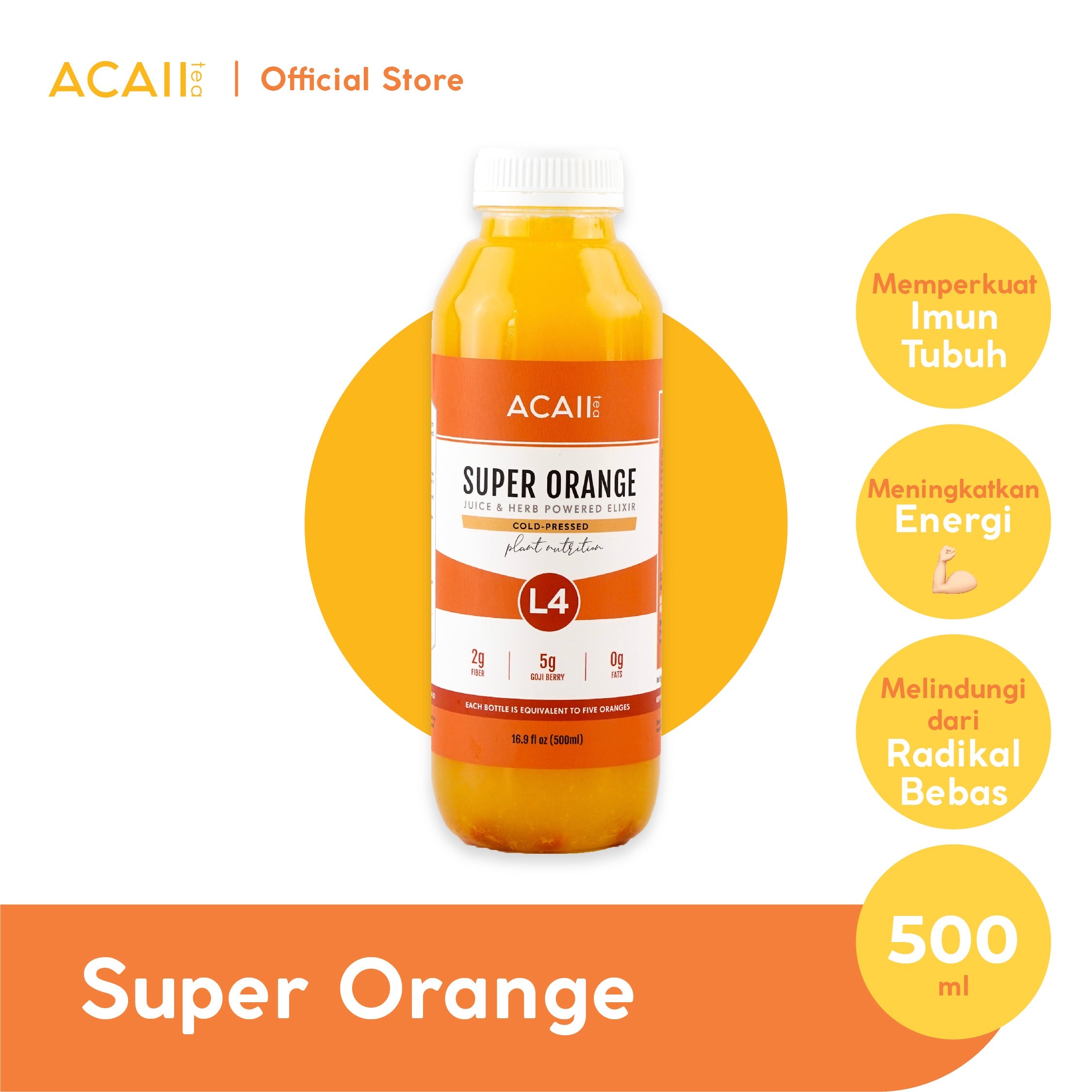L4 Super Orange 500ml – Acaii Tea